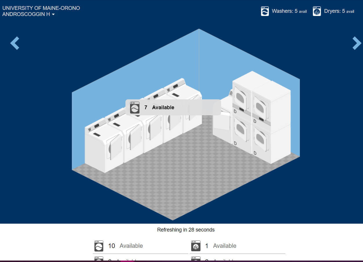 Laundry Information - Housing - University of Maine