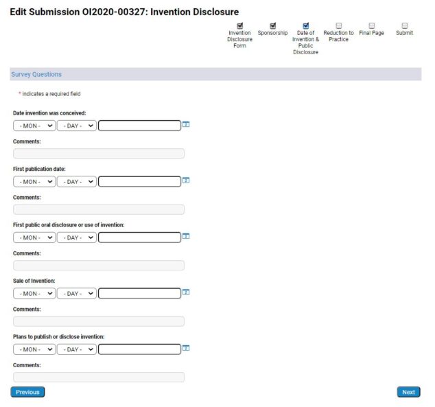 Invention Disclosure - Office of Strategic Partnerships, Innovation ...