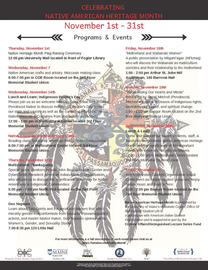Lunch and Learn; Native Heritage Month - Native American Programs ...