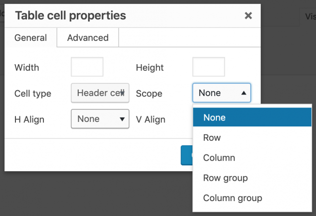 Accessibility and tables - User Guide - University of Maine