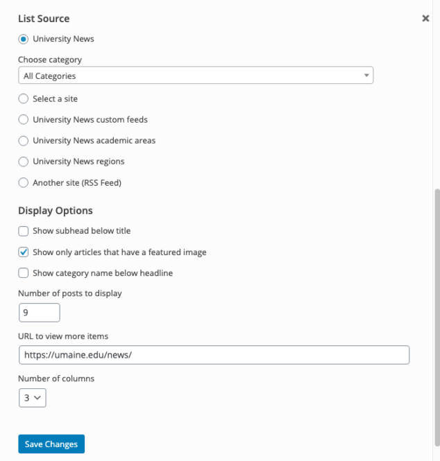 Adding Article Lists - User Guide - University of Maine